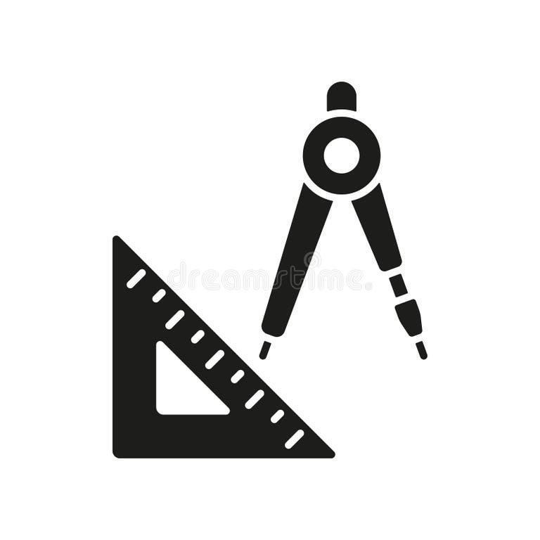Set Square Ruler Triangle Compass Icon Vector Design Templates Simple ...