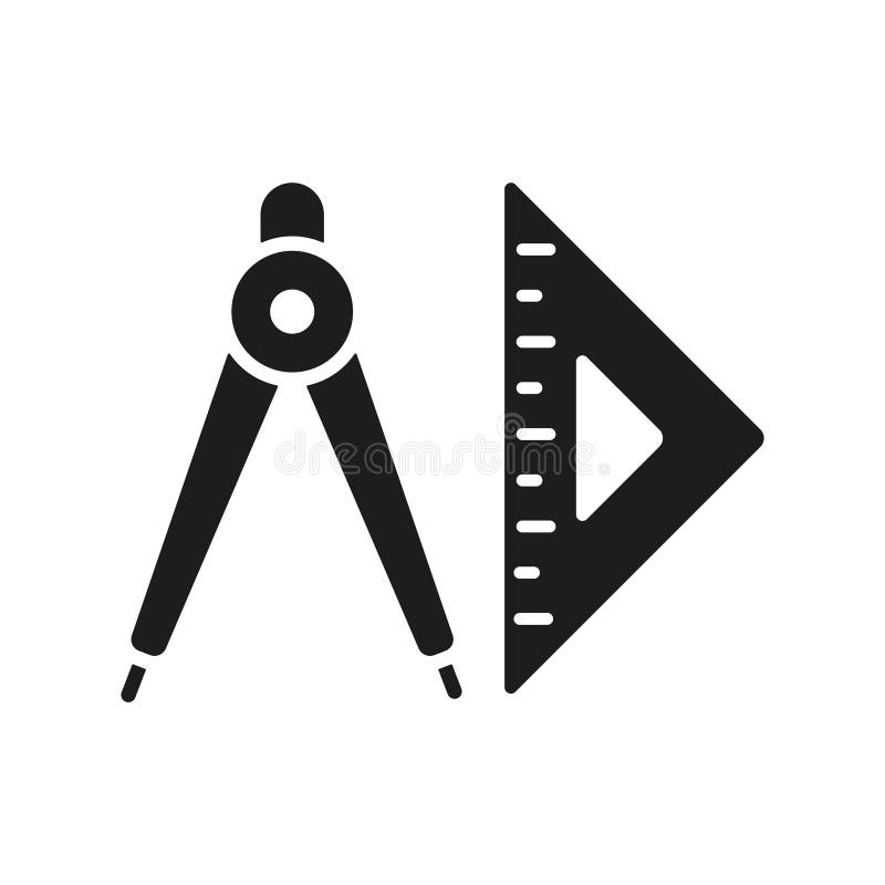 Set Square Ruler Triangle Compass Icon Vector Design Templates Simple ...