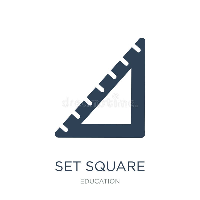 Set Square School Tool Icon in Trendy Design Style. Set Square School ...