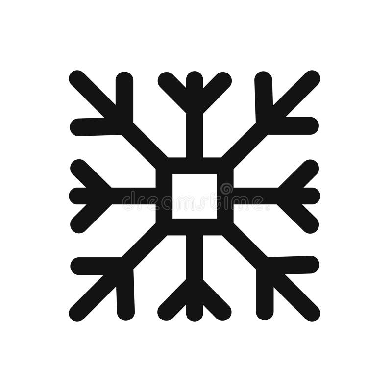 Vector Snowflake. Icon Snowflakes, Cold and Cooling Stock Illustration ...