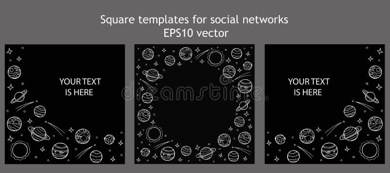 Set of Doodle Planets from Solar System Stock Vector - Illustration of ...