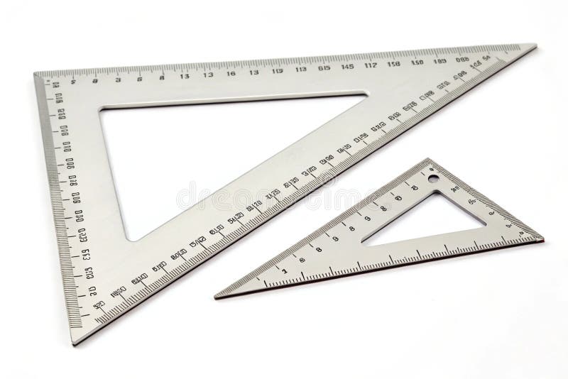 Set Square Triangle on White Background â€ Geometry and Precision Tools ...