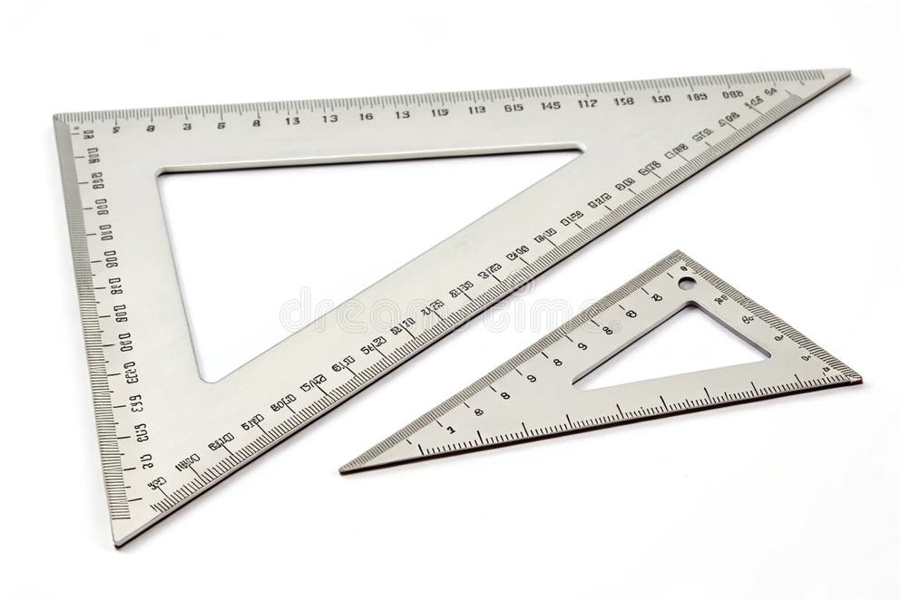Set Square Triangle on White Background â€ Geometry and Precision Tools ...