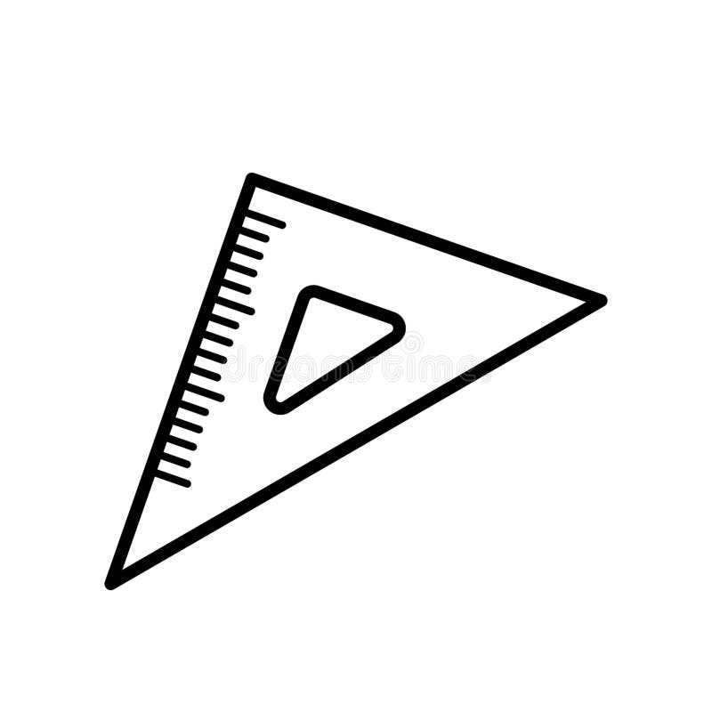 Set square - vector icon stock vector. Illustration of ruler - 355964614