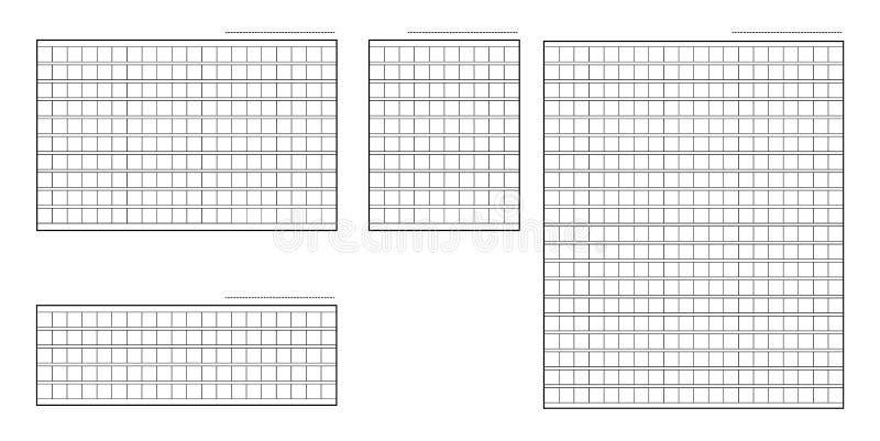 Squared manuscript paper stock illustration. Illustration of green ...