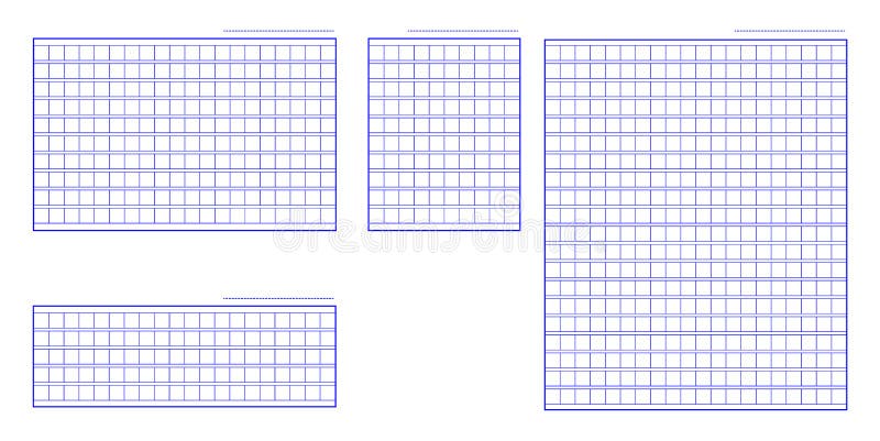 Squared manuscript paper stock illustration. Illustration of green ...