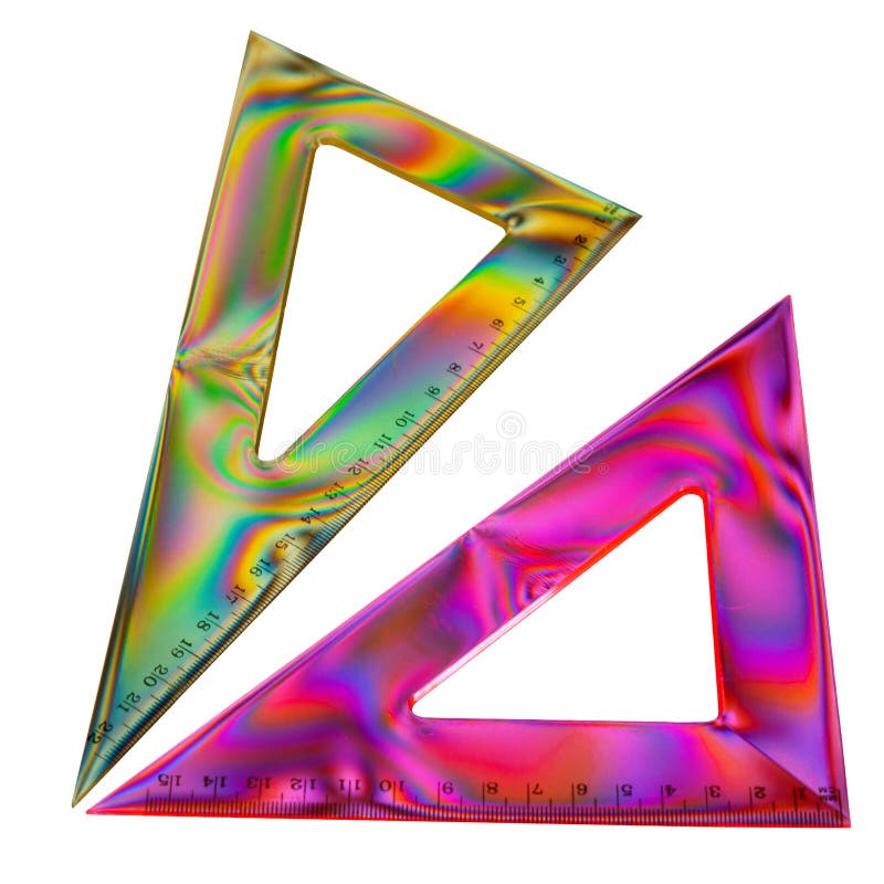 Set Squares Isolated - Maths or Technical Drawing Stock Photo - Image ...