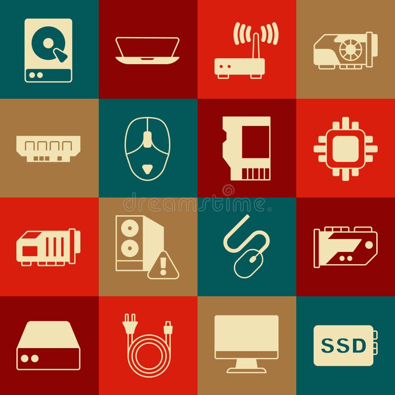 Memory Hard Drives and Devices Stock Vector - Illustration of clip, electronics: 12937342