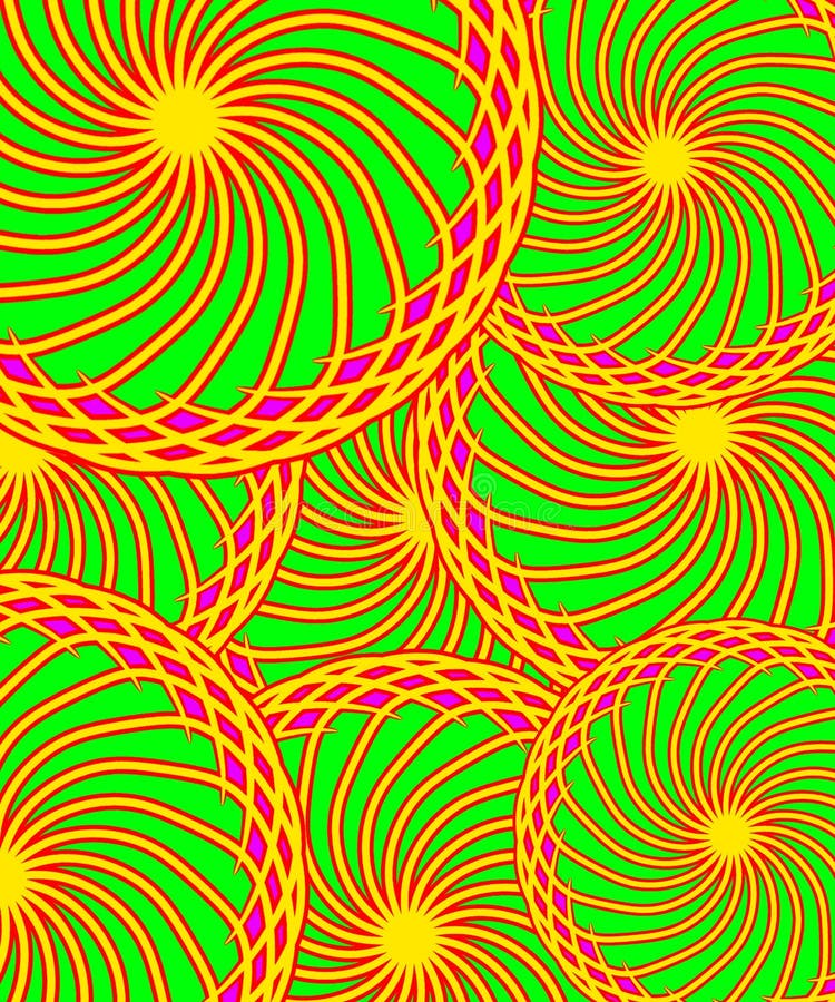 Colorful Stacked Circular Geometry Design. Stock Illustration ...