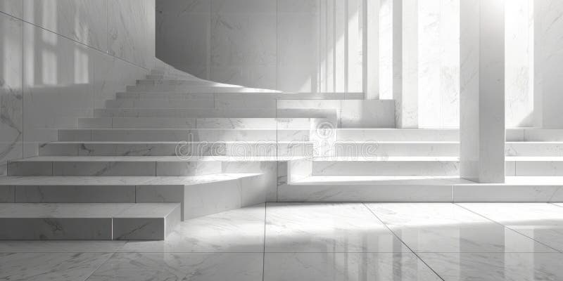 A Set of Stairs Ascends To the Roof of a Tall Building Stock Image ...