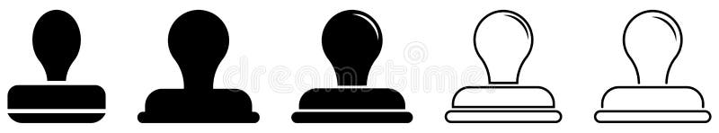 Set of stamp icons stock vector. Illustration of checkout - 277394773