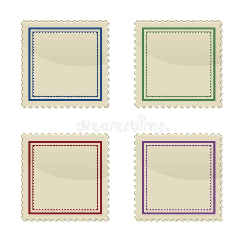 Stamp Set - Red stock vector. Illustration of stamp, square - 10245194