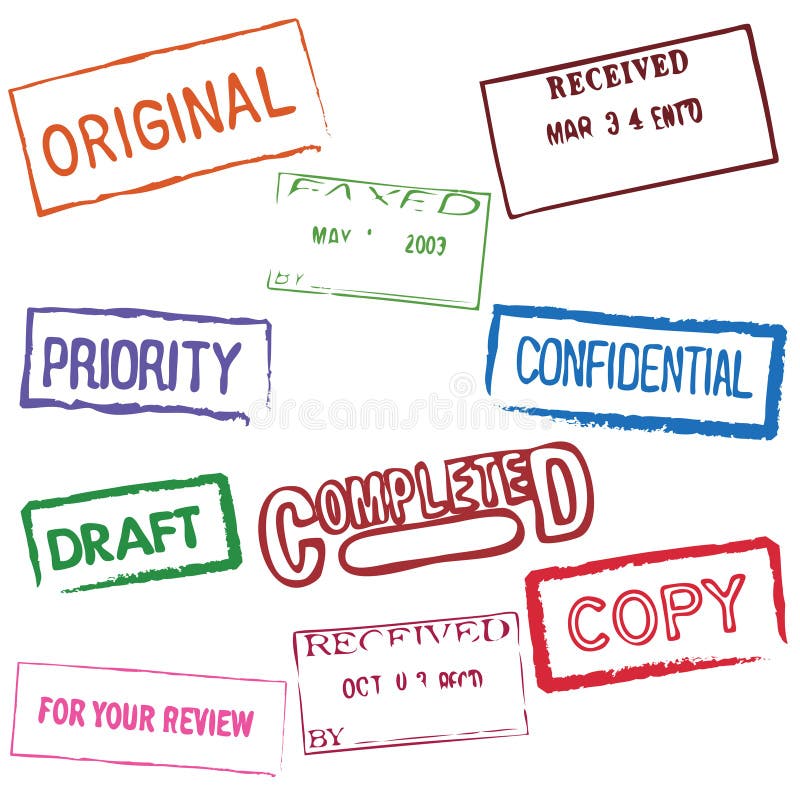 Set of Stamps stock vector. Illustration of clipart, completed - 10179787