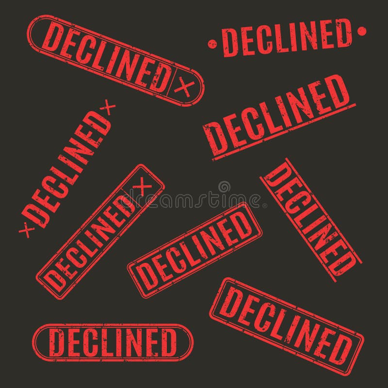 Set of Stamps Declined, Vector Illustration. Stock Vector ...