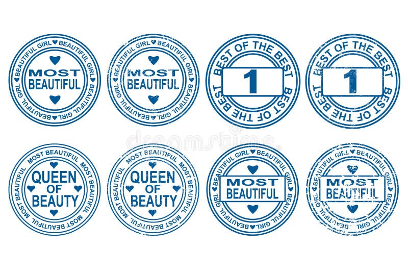 A Set of Stamps. Different Prints Stock Vector - Illustration of print ...