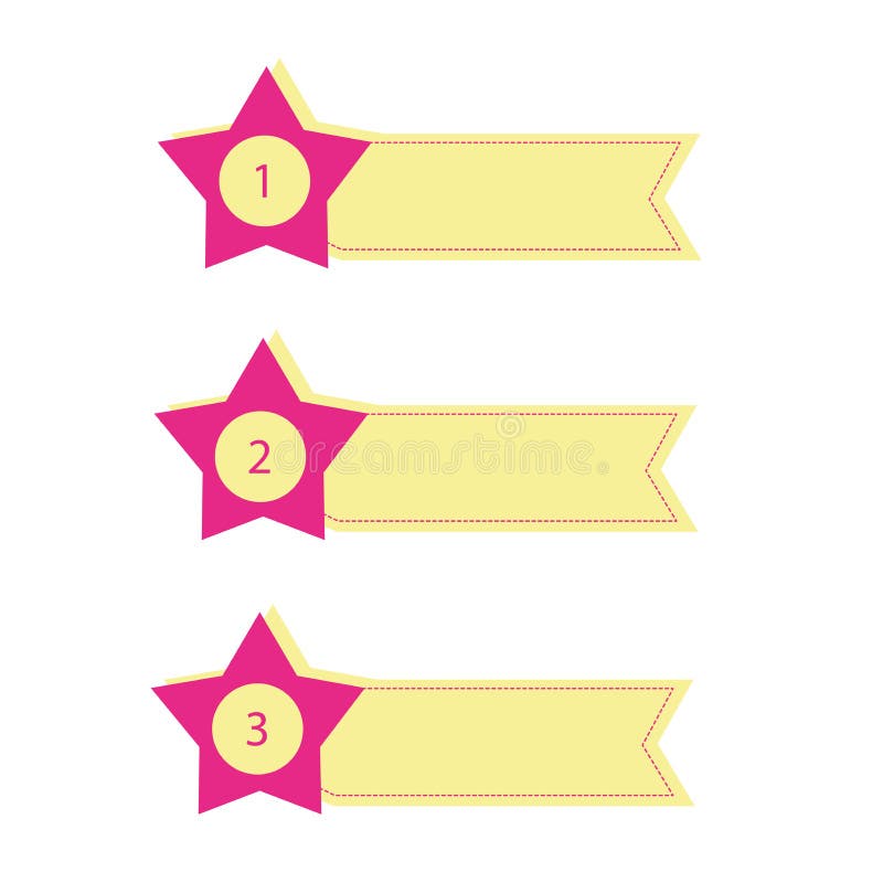 Set of star banners stock vector. Illustration of symbol - 48091526