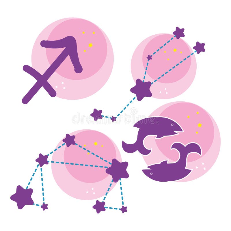 Set of Star Constellations and Zodiac Signs Vector Stock Vector ...