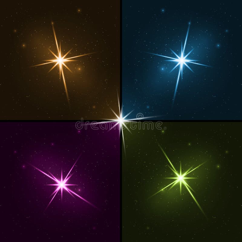 Set Star for Festive Decoration Stock Vector - Illustration of ...