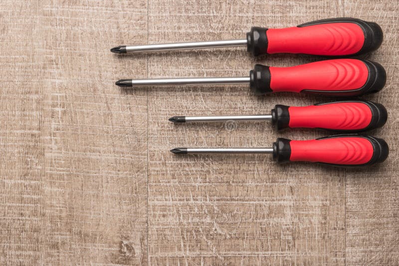 Set of Star Key. Tools Over a Wood Panel Stock Photo - Image of repair ...