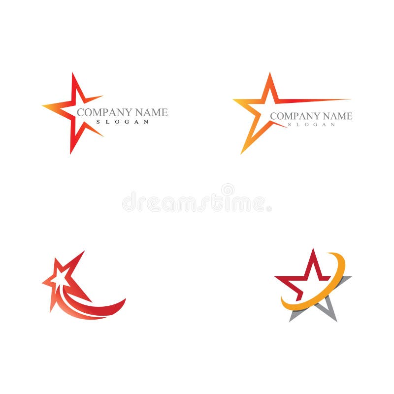 Set Star Logo Template Vector Icon Illustration Stock Vector ...
