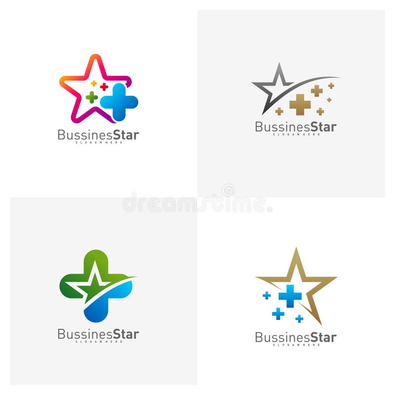 Set of Star Medical Logo Template Design Vector, Concept, Creative ...