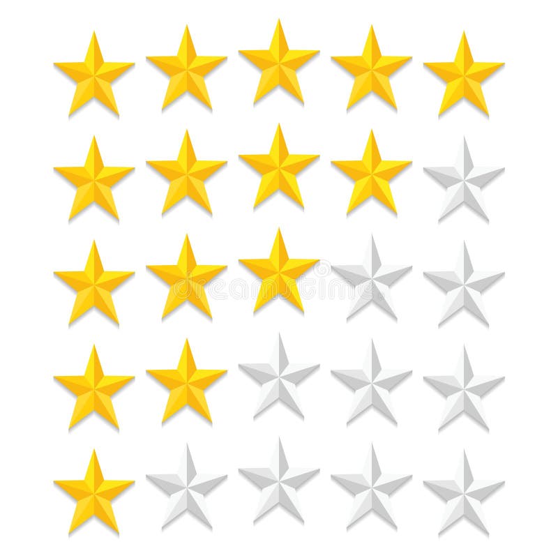 Set of Star Rating Review Icon. Illustration Vector Stock Vector ...