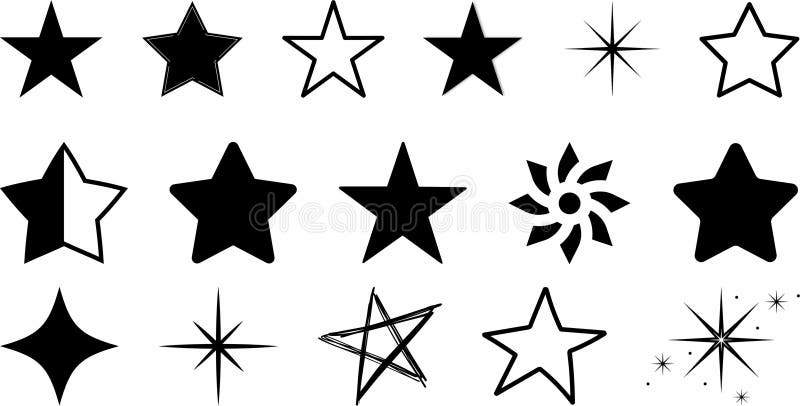 Set of Star Vector Collection Stock Vector - Illustration of winner ...