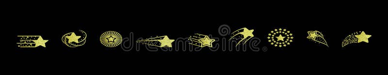 Set of Stardust. Cartoon Icon Design Template with Various Models ...