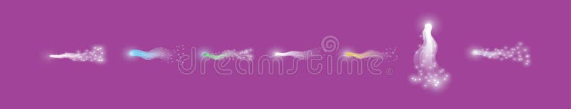 Set of Stardust. Cartoon Icon Design Template with Various Models ...