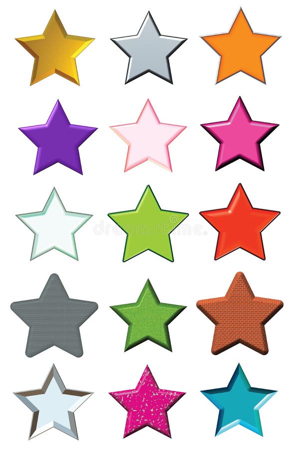 Set stars stock illustration. Illustration of shade, award - 16539356