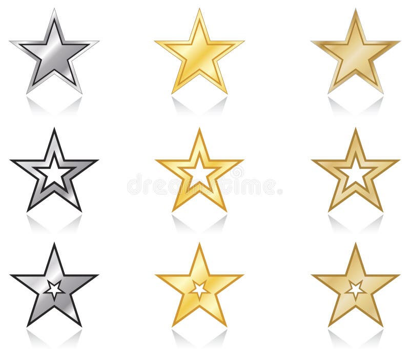 A set of stars stock illustration. Illustration of brown - 21075420