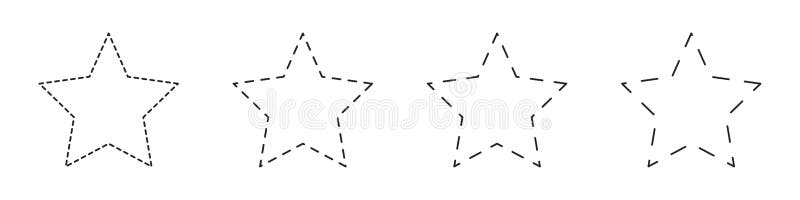 Set of Stars in the Form of Dotted Lines. Vector Illustration Stock ...