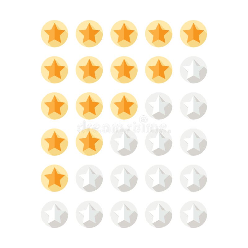 Stars Rating Set stock vector. Illustration of graphic - 170911615
