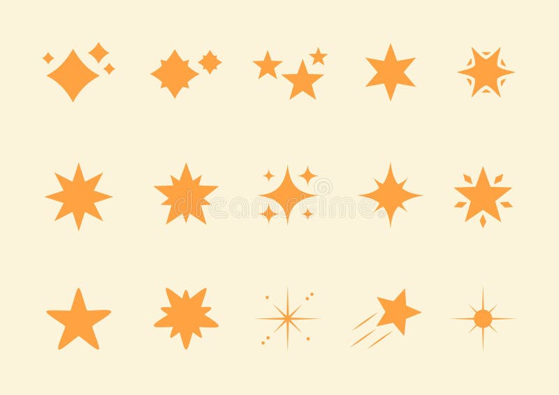 Set of Stars Vector Icon Elements. Vector Illustration Stars Icon with ...