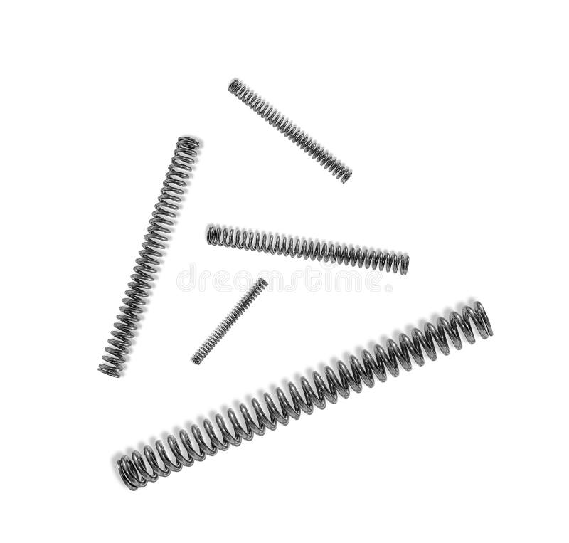 Set of Steel Spring - Isolated on White Stock Photo - Image of helix ...