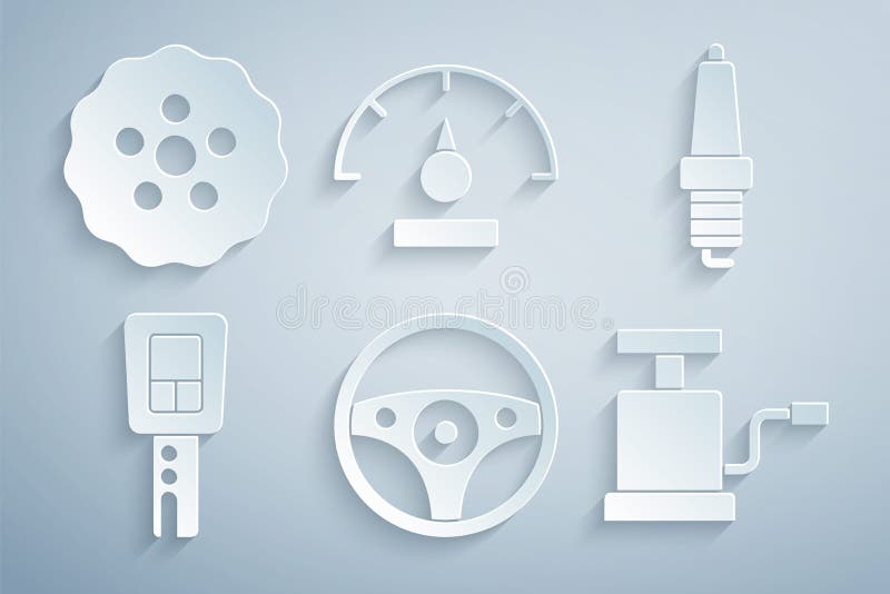 Set Steering Wheel, Car Spark Plug, Key with Remote, Air Pump ... Set Steering Wheel, Car Spark Plug, Key with Remote, Air Pump ...