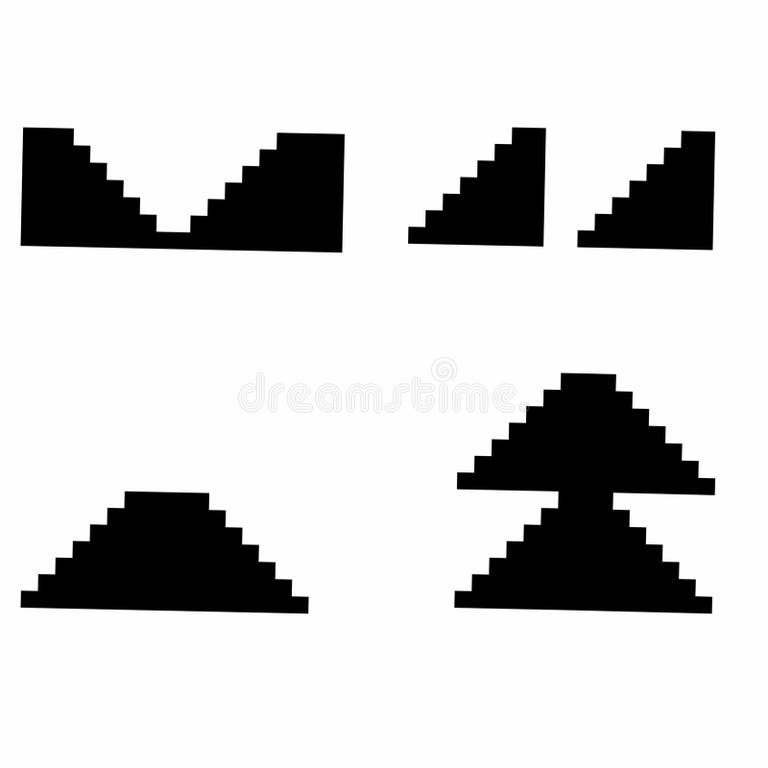 Set of Step Illustration Icons for Various Black Staircase Projects ...