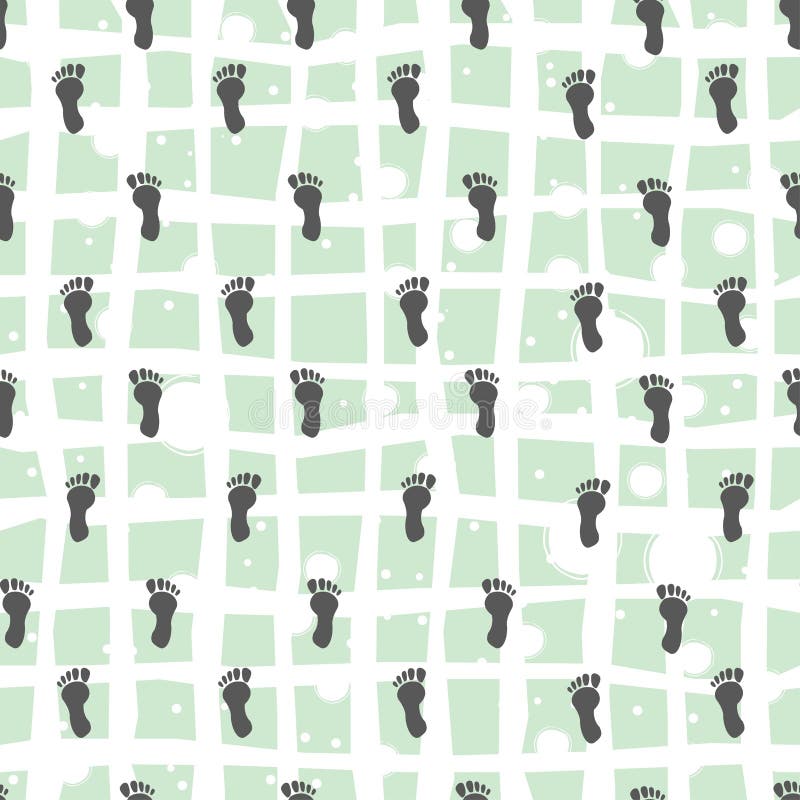 Set of Steps in Different Shoes in Black. Repeating Pattern Stock ...