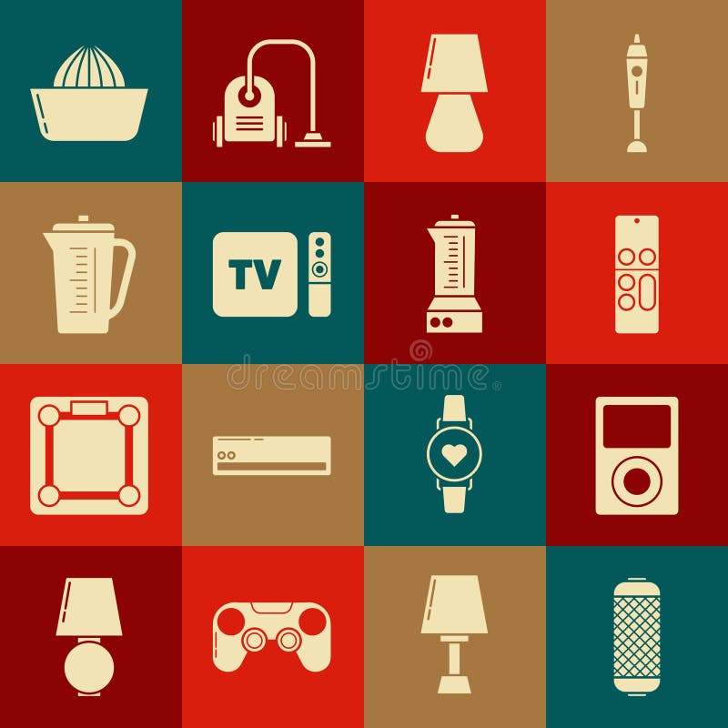 Set Stereo Speaker, Music Player, Remote Control, Table Lamp, TV Box ...