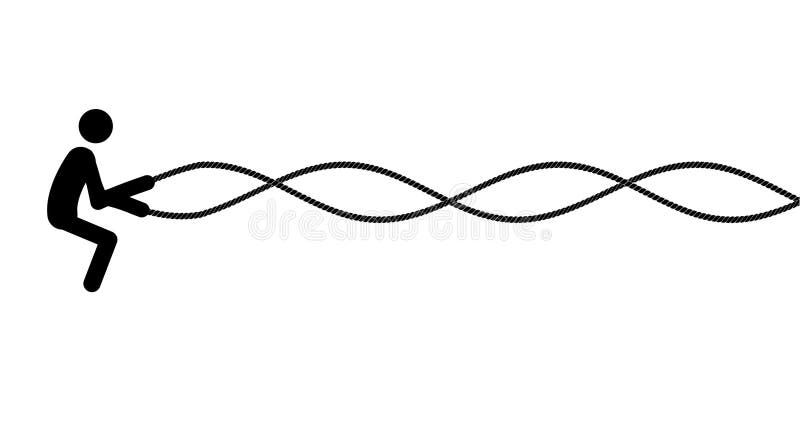 Set of Stick Figures Tug on War, Flat 4K Animation. Stock Footage ...