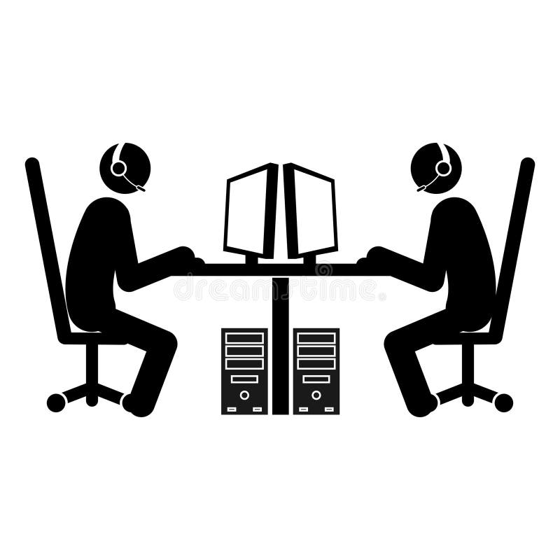 Set of Stick Figures from Thin Line, Vector Illustration. Stock Vector ...