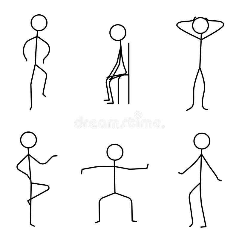 Stick Figure Movements Stock Illustrations – 32 Stick Figure Movements ...