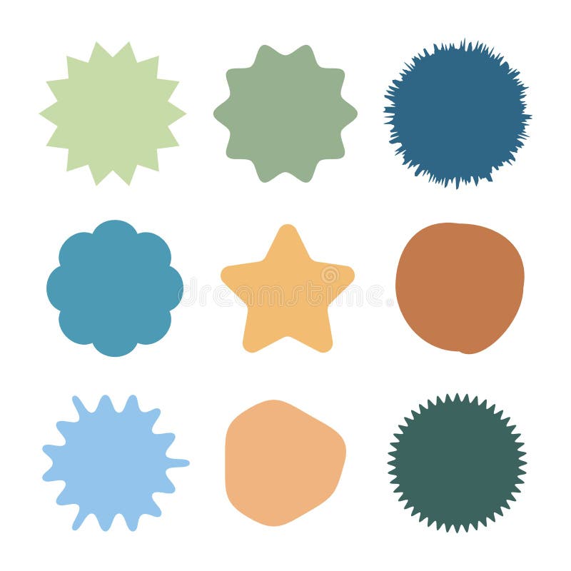 Set of Sticker Element. Different Shape. Vector Illustration Isolated ...