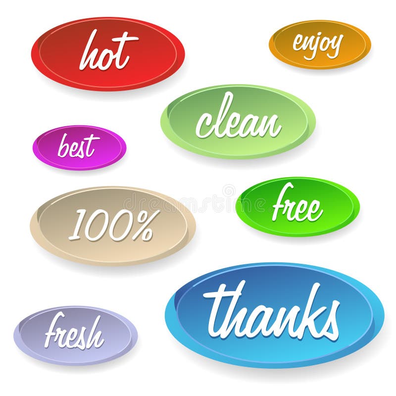 Set of Stickers or Buttons - Customer Satisfaction Stock Vector ...