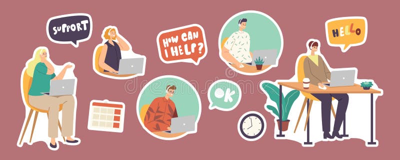 Stickers Call Stock Illustrations – 569 Stickers Call Stock ...