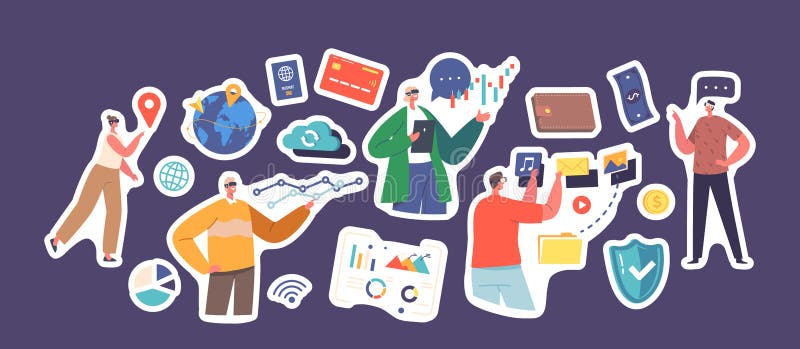 Set of Stickers Data Management in Cyberspace. Isolated Patches with ...