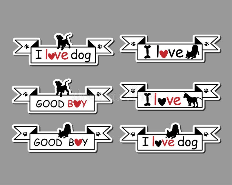 Set of Stickers in the Form of a Horizontal Banner and with Texts about ...