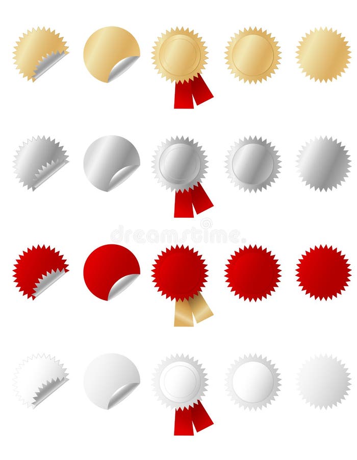 Set of stickers stock vector. Illustration of certificate - 78992323