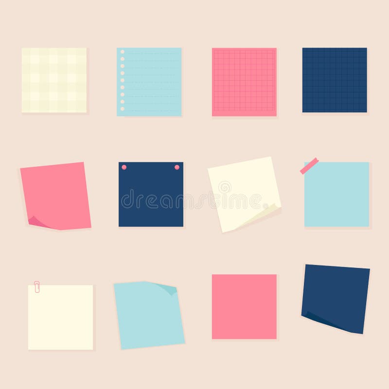 Set of Stickers, Labels for Notebook. Vector Illustration Stock Vector ...