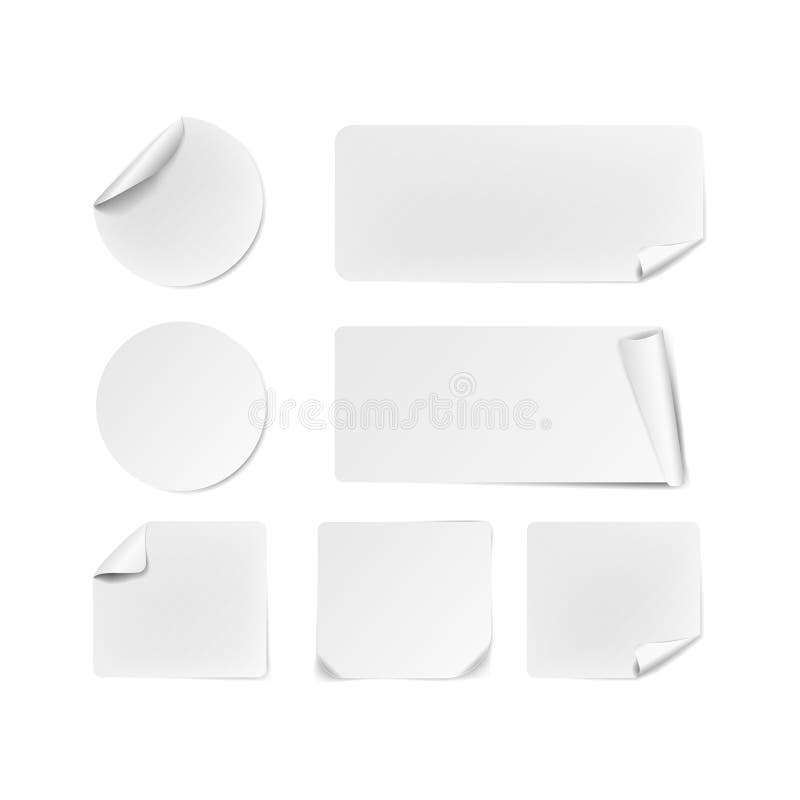 Set of stickers stock vector. Illustration of page, paper - 64127174